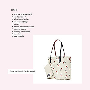 kate spade handbag for women reversible tote bag, cream multi