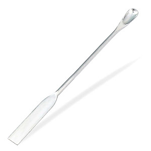 AAProTools Double Ended Micro Lab Scoop Spoon Half Rounded/Flat End Spatula, Stainless Steel