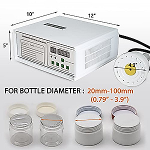 Fanlocn Bottle Cap Sealer, Induction Sealing Machine, Manual Electromagnetic Induction Sealer For Bottle Diameter 20-100mm Plastic Glass Bottles (500A-110v)