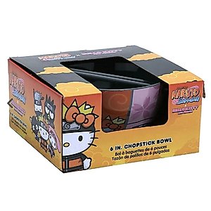 Naruto Shippuden X Hello Kitty And Friends Ramen Bowl With Chopsticks