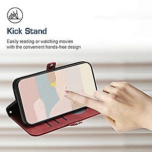 WATSKY for Oppo A57/REALME V23/A77 5G/A57E 4G/A57S 4G/A77 4G/1+Nord N20 SE 4G Contrast Flip Phone Case Red