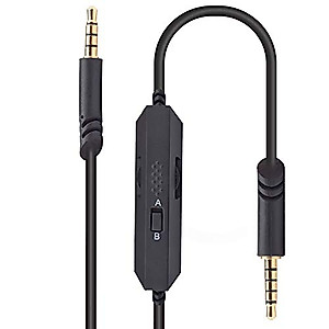 Alitutumao A&B Modes Replacement Astro A10 Cord Inline Mute Astro A40 Cord Aux Cable with Volume Control and Mic Compatible with Astro A10 A40 A30 A50 Headsets to Xbox One PS4 PC Gaming Mobile MixAmp