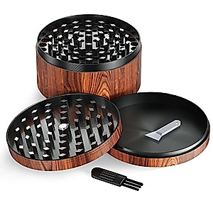 NoviDSgot Spice Grinder 3.0 Inch, Large 3'' Grinder, Wooden Brown