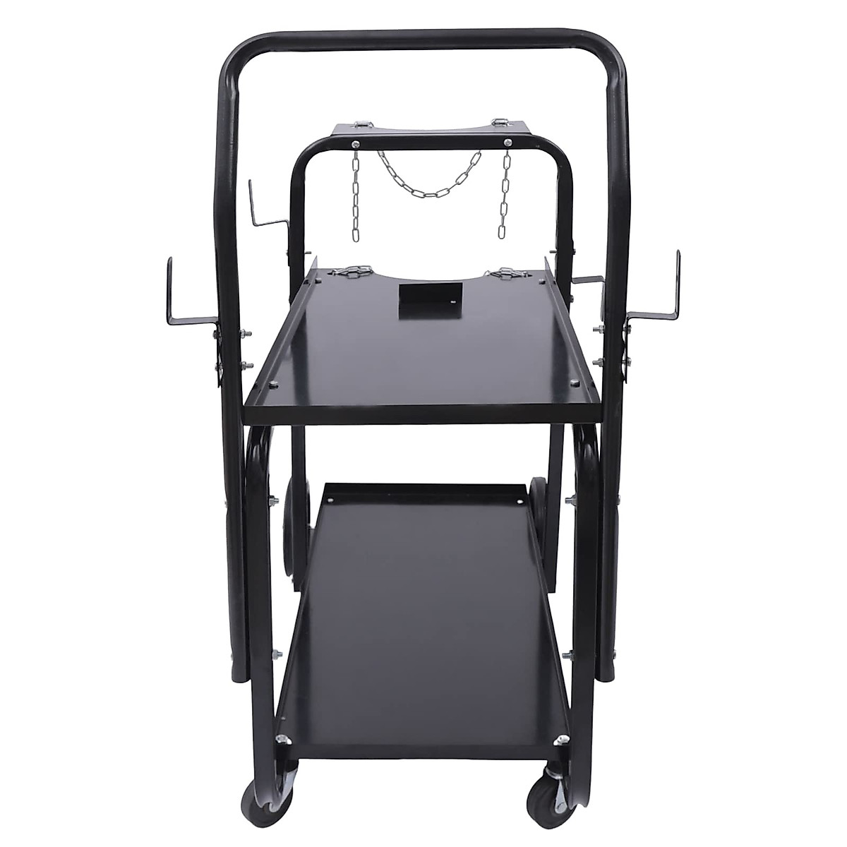 2-Tier Heavy Duty Welding Cart Welder On Wheels Portable Welder for Plasma Cutter Arc with Tank Storage Trolley Workshop Organizer