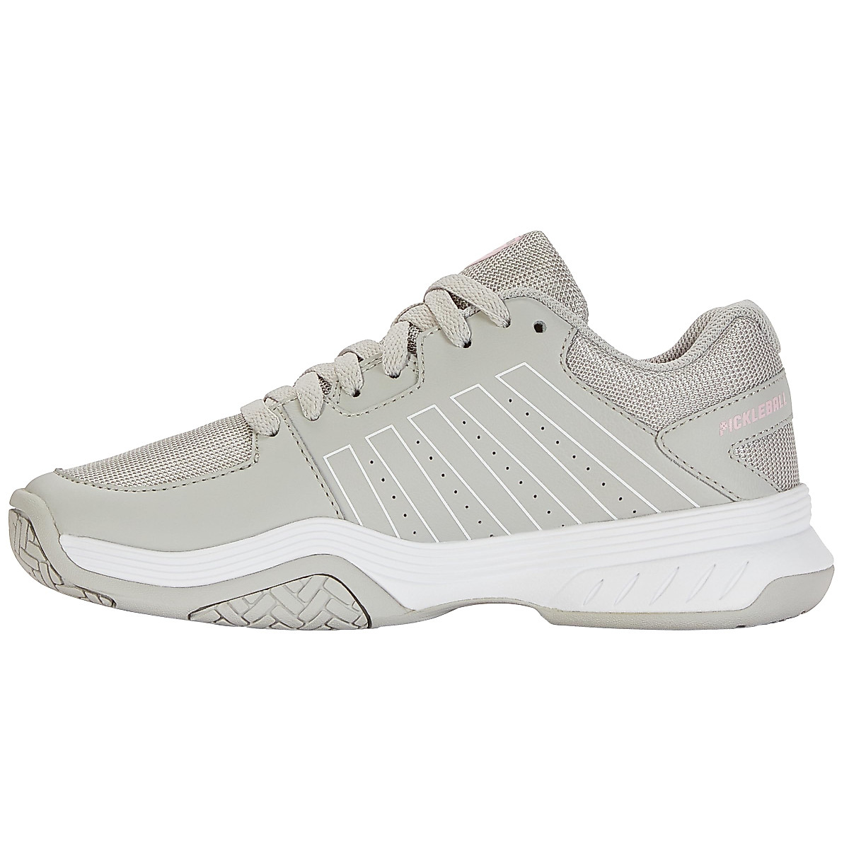 K-Swiss Women's Court Express Pickleball Shoe, Vapor Blue/White/Coral Blush, 8.5 M