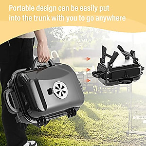 LEISURELIFE Portable Charcoal Grills with Legs for Outdoor 17-Inch BBQ Grill for Patio Backyard Picnic Camping