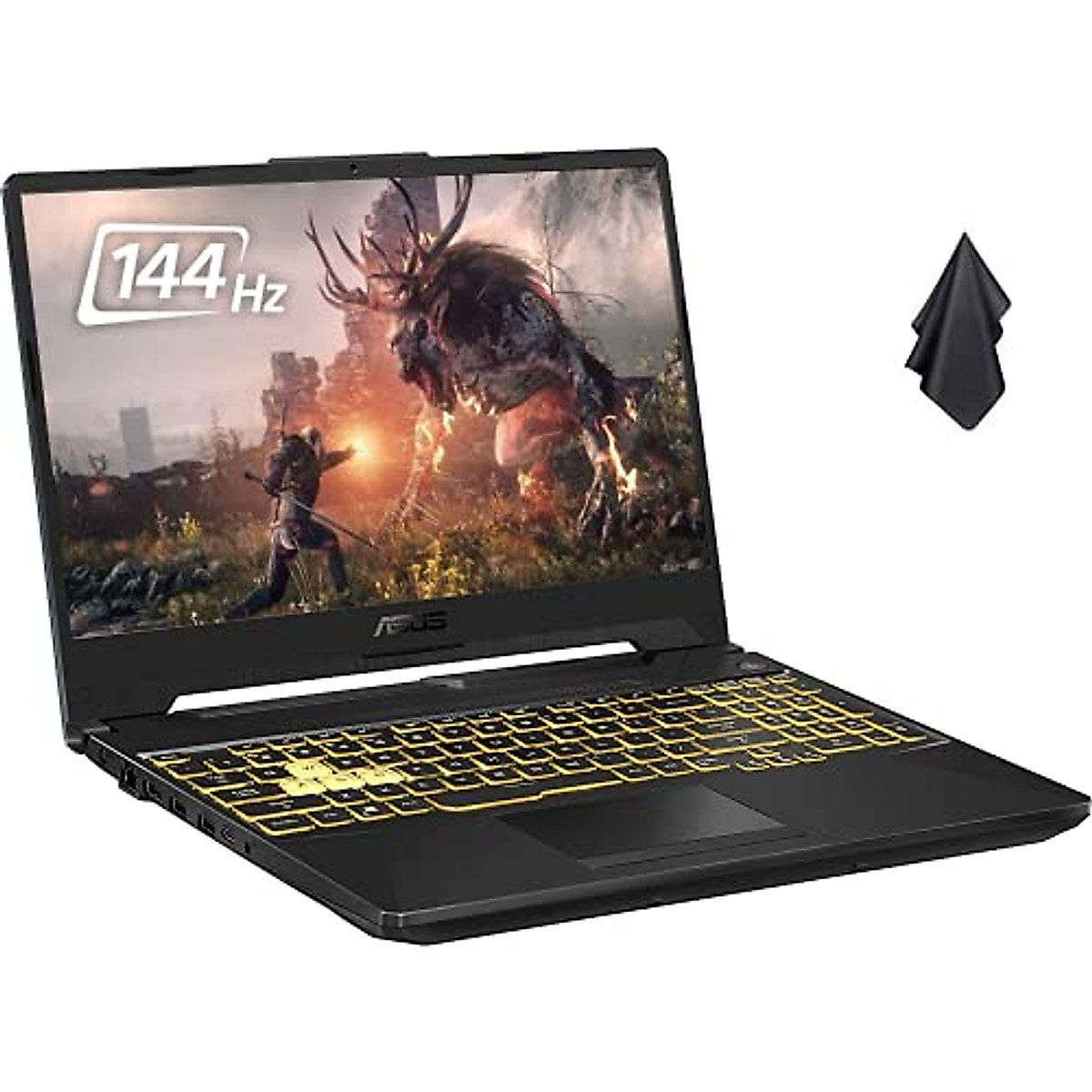 ASUS 2021 TUF F15 Gaming Laptop, 15.6" 144Hz FHD Display, Intel Core i7-10870H up to 5.00 GHz, GeForce GTX 1660 Ti, 32GB RAM, 1TB SSD + 1TB HDD, RGB Backlit KB, RJ-45 Ethernet, Win 10 + Oydisen Cloth