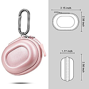 Fintie Carrying Case for Google Pixel Buds Pro 2 / Pro/A-Series/Buds 2 - Protective Hard EVA Shockproof Storage Portable Travel Cover Bag with Carabiner, Rose Gold