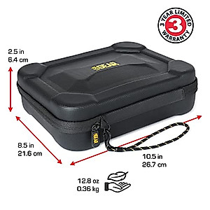 USA Gear Ghost Hunting Equipment Case - Paranormal Equipment Bag with Customizable Foam Interior, Lightweight Water-Resistant EVA Exterior Compatible with EMF Meter, Spirit Box and More (Case Only)