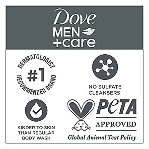 DOVE MEN + CARE Advanced Care Face + Body Cleanser Dry Repair 3 Count for Dry Skin Cleanser with Smooth Shea Butter 16.9 oz