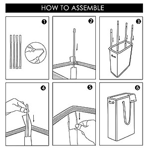 Cloth Clothes Basket, Caroeas 24" Handy Hanging Laundry Basket Tall & Slim Hamper Waterproof Laundry Bag Collapsible Travel Laundry Bag with Breathable Mesh Cover & Soft Handle Laundry Hamper (Grey1)