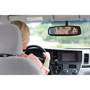 Good Gear Baby Car Mirror for Back Seat Rear Facing Carseat, Shatterproof Backseat View, Infant Safety Travel Essential, Black