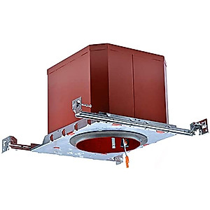 AH Lighting 6 Inch LED Fire Rated Housing New Construction Recessed Can, UL Fire Ratings Up to 2 Hours, Airtight, Insulated and Non Insulated Ceilings