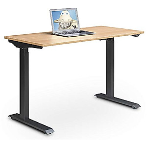 Serta Creativity Electric Height Adjustable Desk, 47" Inch Wood Desktop Sit Stand Table for Office, Work from Home Furniture, Easy to Assemble, Light Brown