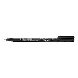 Staedtler Lumocolor Universal Pen, Fine, Felt Tip, Permanent Marker, Box of 6 Assorted Color Pens, 0.6mm 318 WP6