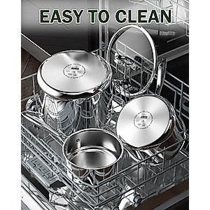 Cooks Standard Stainless Steel Saucepan with Lid, Multi-Ply Clad Sauce Pot 3-Quart, Silver