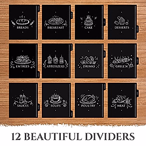 Plaid Recipe Organizer with 50 Recipe Cards 4x6 and Full Page Dividers, Recipe Book Binder, Recipe Binder Kit, Recipe Binder, Cookbook Binder, Recipe Organizer Binder, Recipe Books Holder.