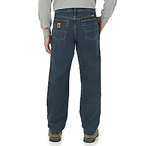 Wrangler Riggs Workwear mens Fr Advanced Comfort Relaxed Fit Jean Work Utility Pants, Midstone, 34W x 32L US