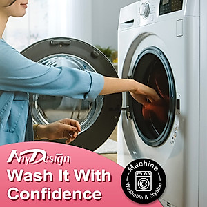 AnyDesign Valentine's Day Kitchen Towel Pink Romantic Truck Love Gnome Dish Towel Buffalo Plaids Sweet Hand Drying Tea Towel for Wedding Anniversary Cooking Baking, 18 x 28 Inch, Set of 4