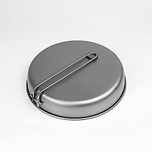 JAHH Titanium Folding Frying Pan Ultralight Cooking Pot Portable Outdoor Camping BBQ Cookware Pot Tableware Cutlery