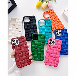 Ginkgonut Compatible with iPhone 13 Pro Max Case for Women/Girls, Cute 3D Laid Desgin Soft Silicone Shockproof Raised Bumper Corners Case for iPhone 13 Pro Max（Black）