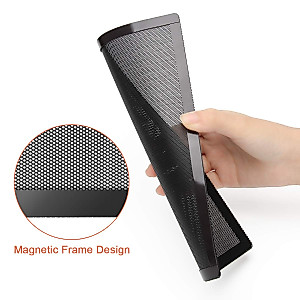 120 x 240mm PC Fan Dust Filter Magnetic Frame Computer Fan Grills Black Dust Mesh PC Cooler Filter Screen Dustproof Case Covers 2 Pack