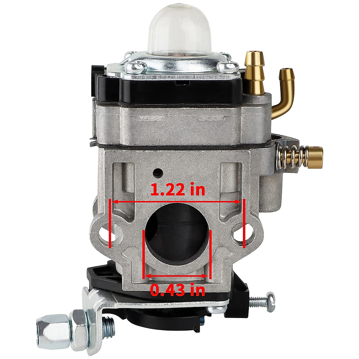 Huztl 300486 Carburetor fits Earthquake E43 E43CE E43WC Auger MC43 MC43E Tiller Cultivator MD43 WE43 WE43E Powermate PEA438 PCV43 Southland SCV43 Eskimo M43 43CC Engine