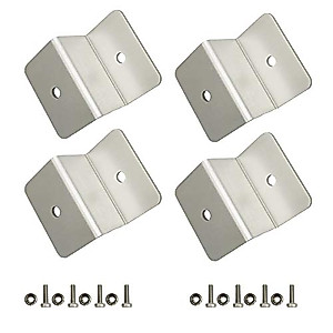 Gchee Solar Panels Mounting Z Brackets Mounts Kit for RV Boat Off Grid Roof, 2 inch Width 4 Units