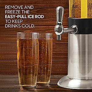 Hammer + Axe Drink Dispenser [2023 Amazon Exclusive] Pro-Pour Tap & Bottle Opener, 88 Fl Oz, Home Bar Party Accessory, Elegant Design, Portable Beverage Tower Server, Beer Liquor Margaritas Cocktails