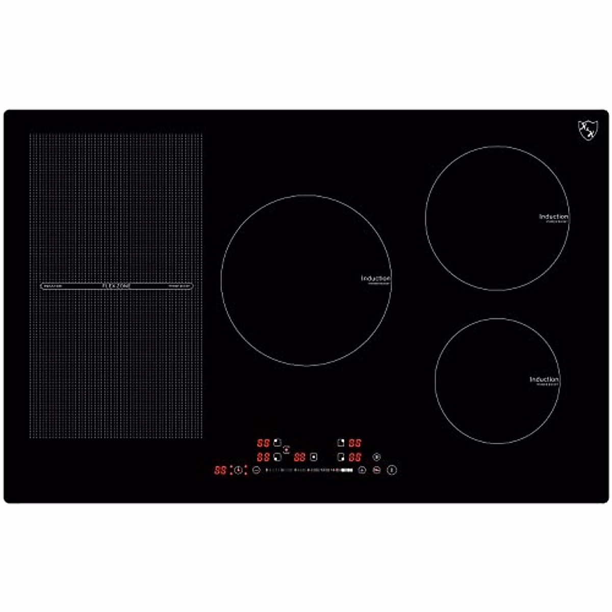 K&H SIGNATURE SERIES 5 Burner 31.5 Inch Built-in Induction Electric Stove Top Ceramic Cooktop Touch Control 240V 9200W IN30-9200FLX