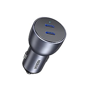 UGREEN USB C Car Charger, 40W Type C Car Charger Dual PD 20W Fast Car Charger Adapter Compatible with iPhone 14/13/12/11, iPad Pro/Mini/Air, Galaxy S23/S22/S21/S20/S10/Note 20, Pixel 5/4/3