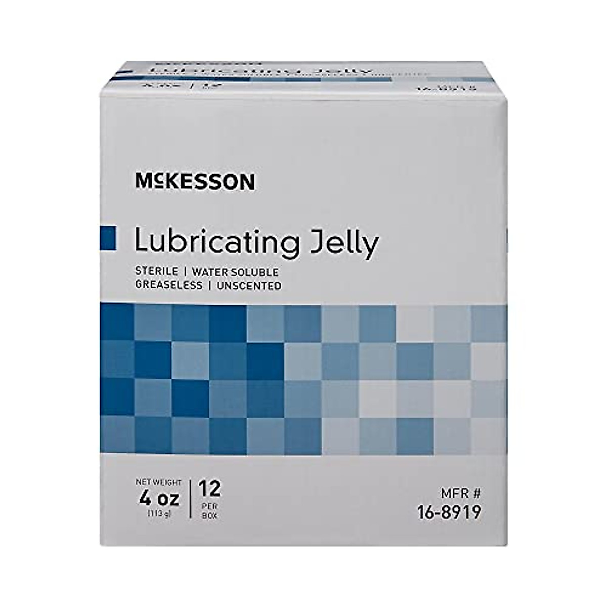 McKesson Lubricating Jelly, Sterile, Water Soluble, Unscented, Greaseless, 4 oz, 12 Count, 1 Pack
