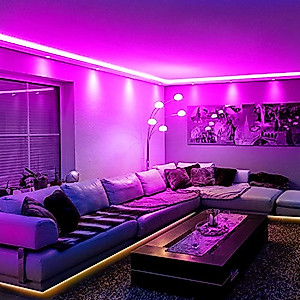phopollo 100ft Led Lights for Bedroom Sync with Music, Led Strip Lights Compatible with Alexa and Google Home