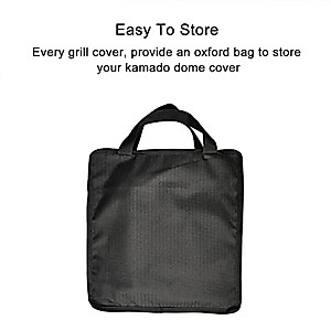 Quantfire 34” Kamado Dome Grill Cover for XLarge Big Green Egg, Kamado Joe Big Joe in Built-in or Island,XL Big Green Egg Accessories Waterproof Outdoor Grill Cover