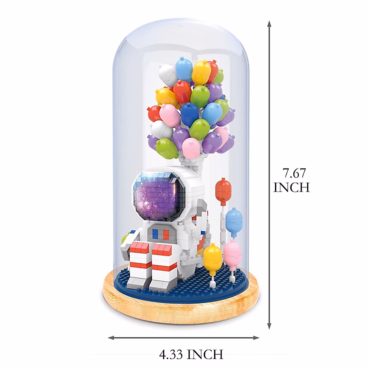 Uvini Building Blocks Astronaut Model with Light STEM Building Toy Micro Blocks for Adults or Teens Gifts Balloons Spaceman Mini Blocks Set DIY Bricks Toys 670 PCS, 00879