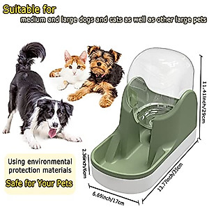 kathson Automatic Cat Water Dispenser 3.8L/1 Gallon Gravity Pet Water Dispenser Dogs Automatic Water Station Large Capacity Water Feeder Drinking Fountain for Cats Dogs Small and Medium Pets Green