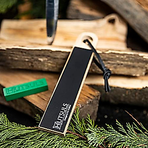 Hutsuls Pocket Knife Strop Kit - Get Razor-Sharp Edges with Pocket Leather Strop for Knife Sharpening, Easy to Use Knife Stropping Kit with Stropping Compound, Stropping Leather Sharpening Strop Block