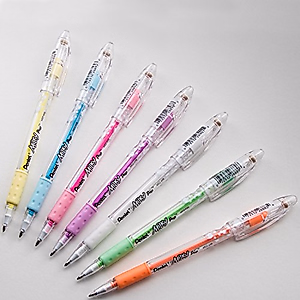 Pentel Arts Milky Pop Pastel Gel Pen, 0.8mm Medium Line, White Ink, Pack of 2 (K98PABP2W)