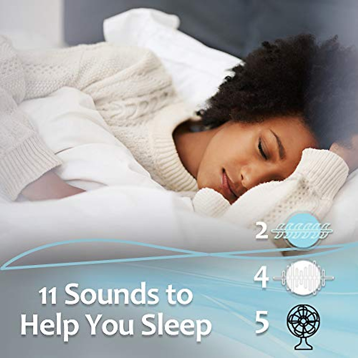 LectroFan Micro2 Non-Looping Sound Machine and Stereo Bluetooth Speaker with White Noise, Fan, and Ocean Sounds for Sleep, Relaxation, Privacy, Study, and Audio Streaming