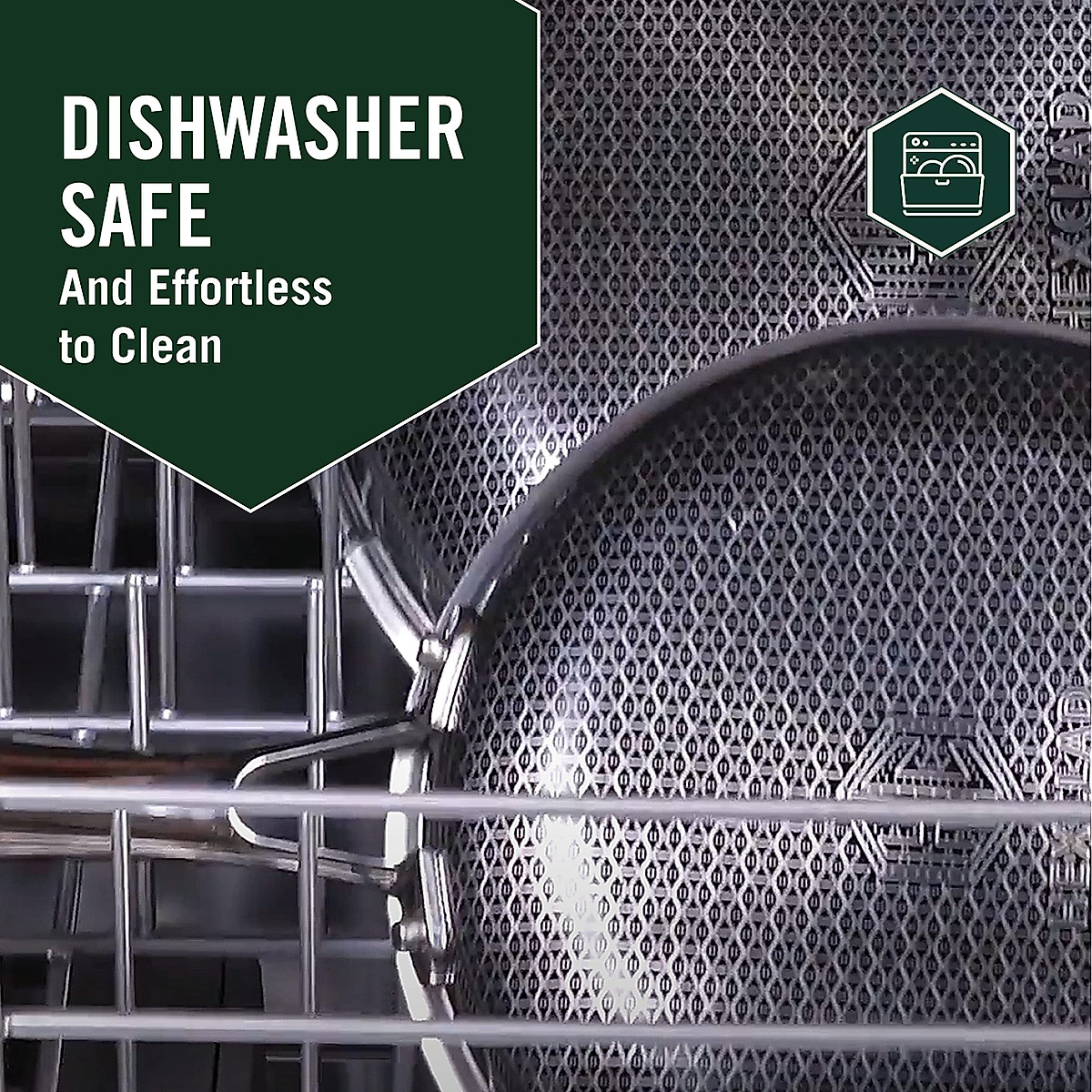 HexClad 4 Piece Hybrid Stainless Steel Cookware Set - 10 Quart Stockpot and 7 Quart Saucepan Pot, Easy to Clean, Dishwasher & Oven Safe, Non-Stick, Perfect for Soups, Stews and Boiling Seafood