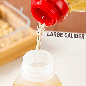chiLUER Kitchen Squeeze Oil Bottle Dispenser - Condiment Squeeze Bottle,Leak Proof Squirt Reusable Plastic Oil Container,Easy Refill and Cleaning 500ml