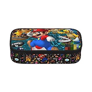 Wcrsain Anime Pen Bags Pouch Big Capacity Zipper Pencil Cases for Office Supplies Adults Women Travel Portable Organizer Box Storage Bag Makeup Case