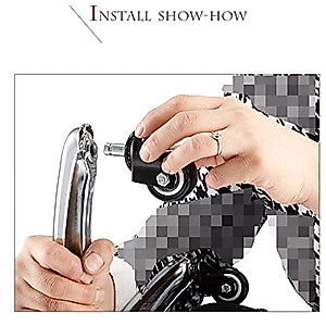 Rolling Salon Stool Swivel Beauty Chair Hairdresser Round Leather Cushion Adjustable Height Chair with Wheels And Gold Stainless Steel Base for Spa Work Office Massage Manicure Tattoo ( Color : Blue )