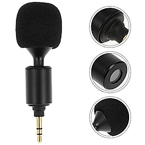 KOMBIUDA Recording Microphone smartphone microphone straight head microphone Singing Mic Podcast Microphone Home Microphone small mic Laptop Microphone sponge household online class