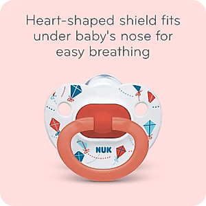 NUK Orthodontic Pacifier Value Pack, Girl, 6-18 Months (Pack of 3)