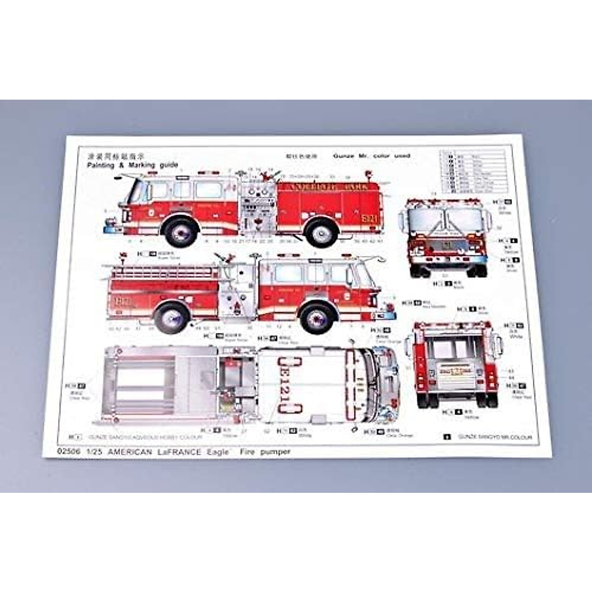 Trumpeter 1/25 2002 American Lafrance Eagle Fire Pumper Truck Model Kit (TSM-2506)