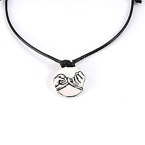 NA Pinky Promise Bracelets Distance Matching Friendship Bracelets Gift for Friend Mother Couple Family Women Teen Girls (Q-promise)