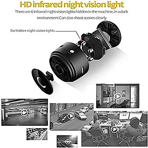 MDGLSYEE SHPTDJTIC Wireless Security Camera Mini Camera Outdoor/Indoor with Audio, Home Surveillance Camera, 1080P IP HD Build-in Battery 350mah，Infrared Night Vision, HDWIFI（3-Pack）