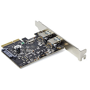 StarTech.com 2-Port USB PCIe Card with 10Gbps/Port - USB 3.1/3.2 Gen 2 Type-A PCI Express 3.0 x2 Host Controller Expansion Card - Add-On Adapter Card - Full/Low Profile - Windows & Linux (PEXUSB312A3)