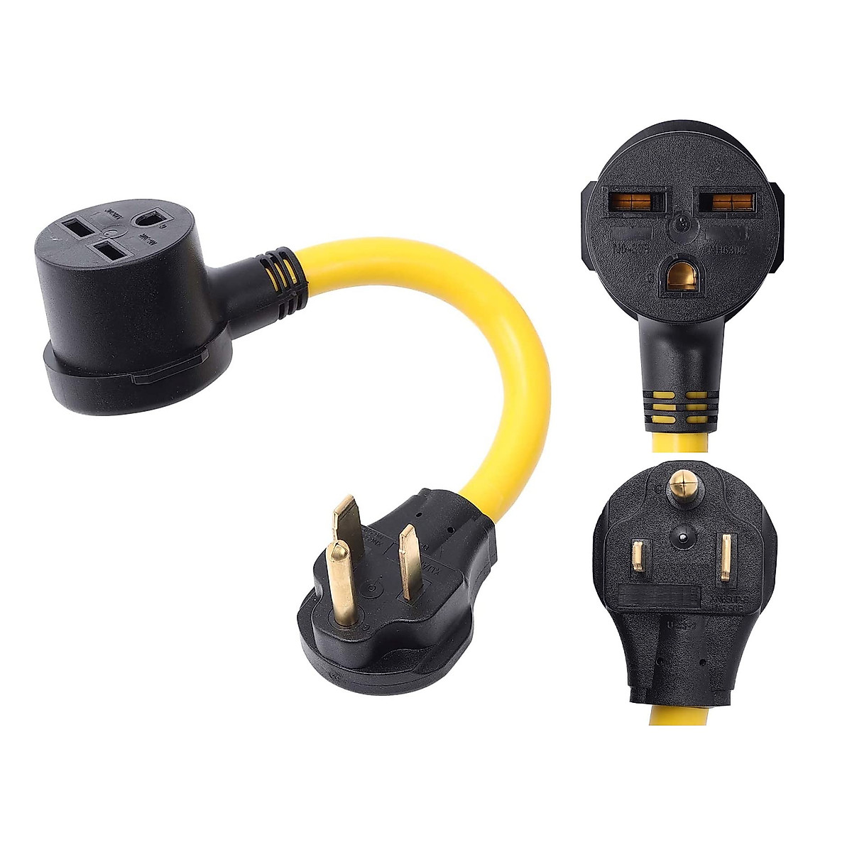 ONETAK NEMA 6-50P to 6-30R 240V 50 Amp 3 Prong Male Plug to 30 Amp 3 Prong Female Outlet Receptacle Generator Welder Dryer EV Charger Power Cord Adapter